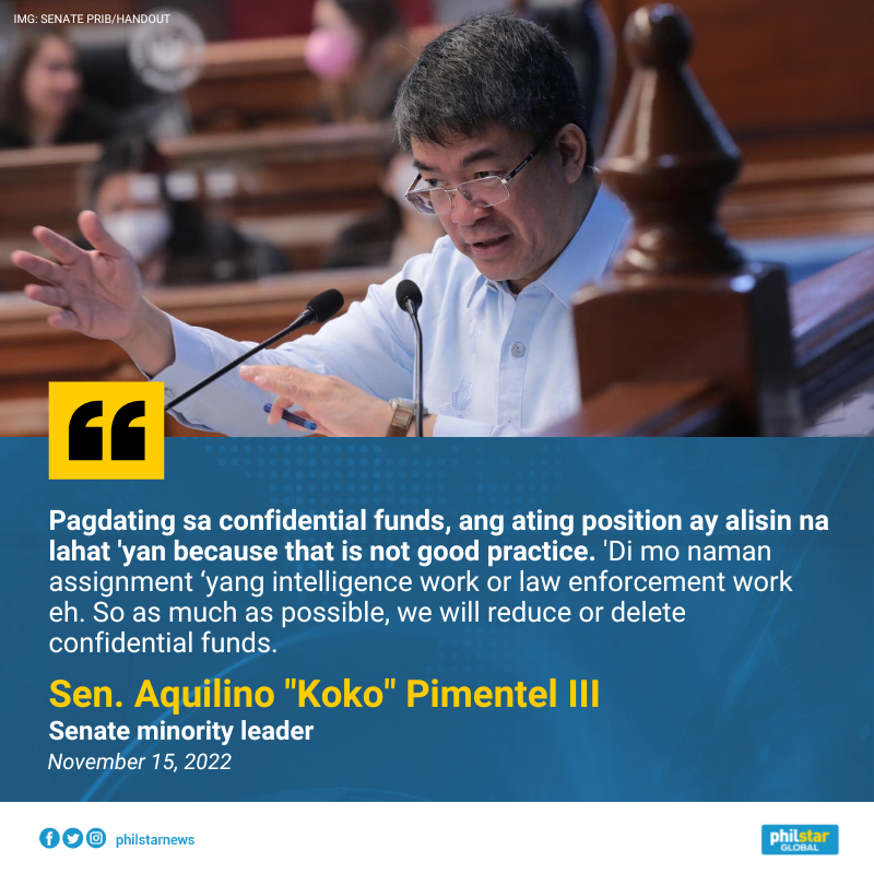 Philstar.com on Twitter: "CRUSADE AGAINST CONFIDENTIAL FUNDS Senate Minority Leader Koko ...