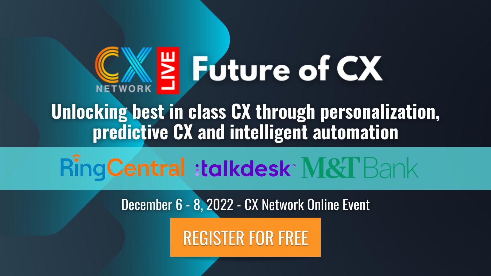 CX Network on Twitter: "⏰ Don't miss out! Join @RingCentral, @Talkdesk, and @MandT_Bank at CXN ...