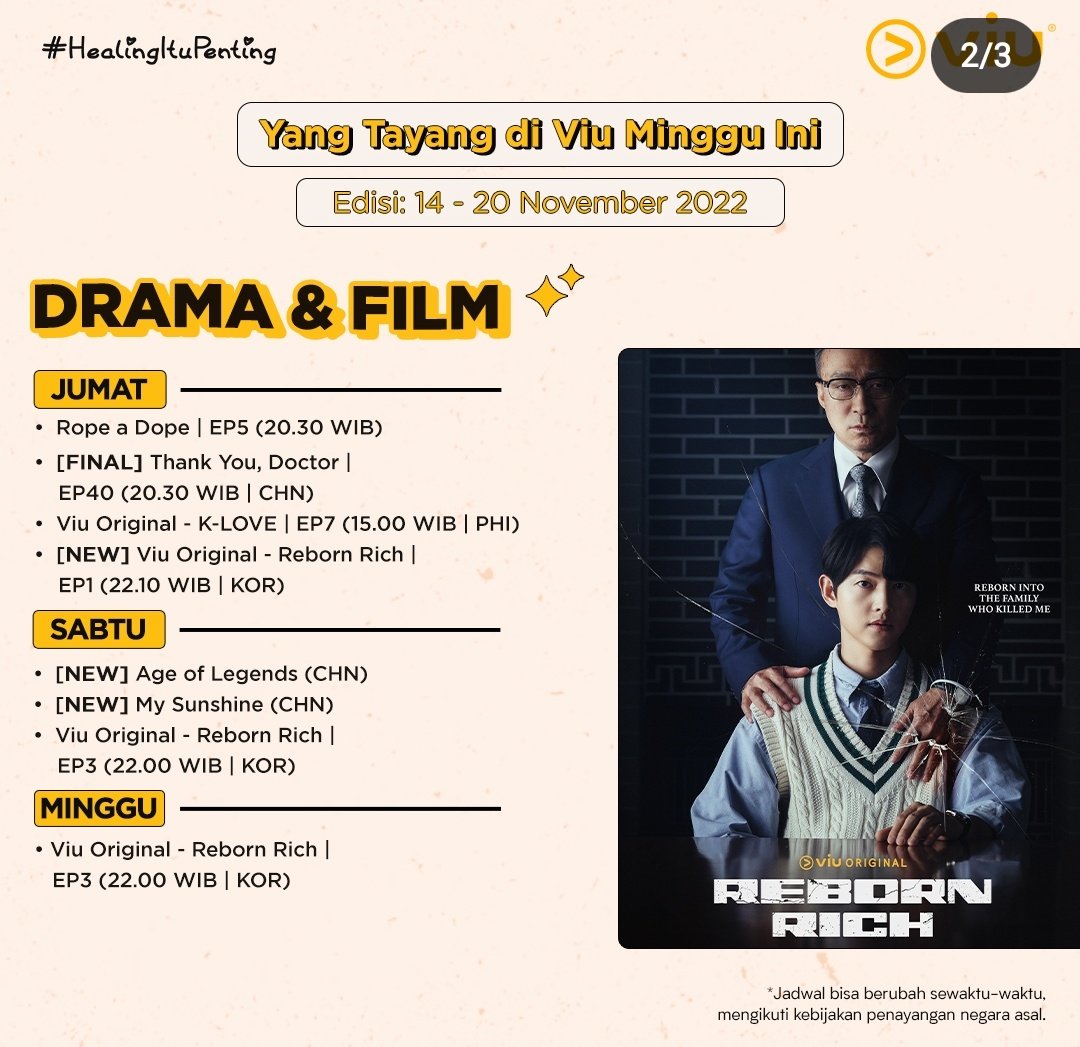 K-Drama Menfess on Twitter: "•kdm• Reborn rich nih tayang 3 kali seminggu kah? https://t.co ...