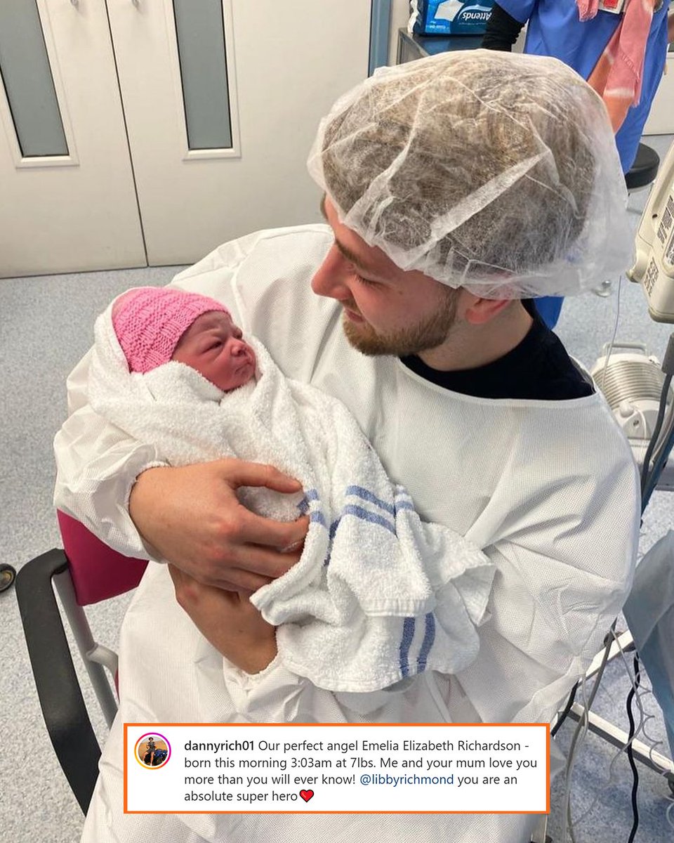 👶 Congratulations to DannyRich96 and his partner Libby who welcomed the birth of their baby ...