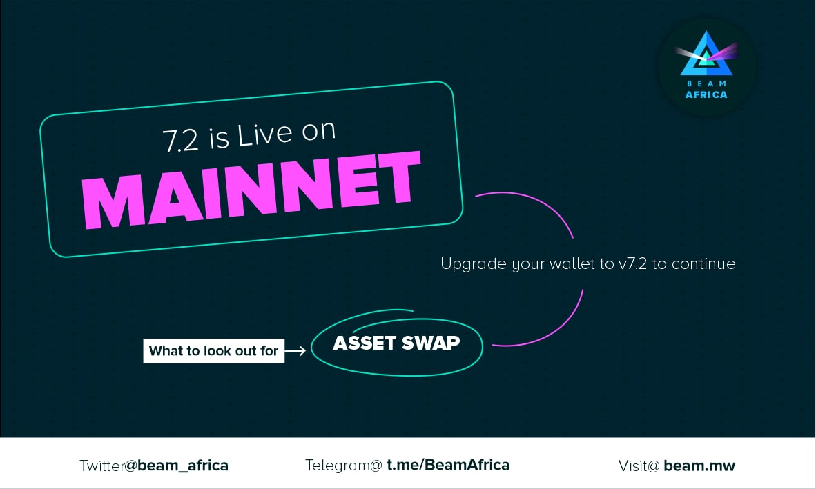 Beam Africa on Twitter: "A soft reminder that the newest wallet upgrade is live on Mainnet ...
