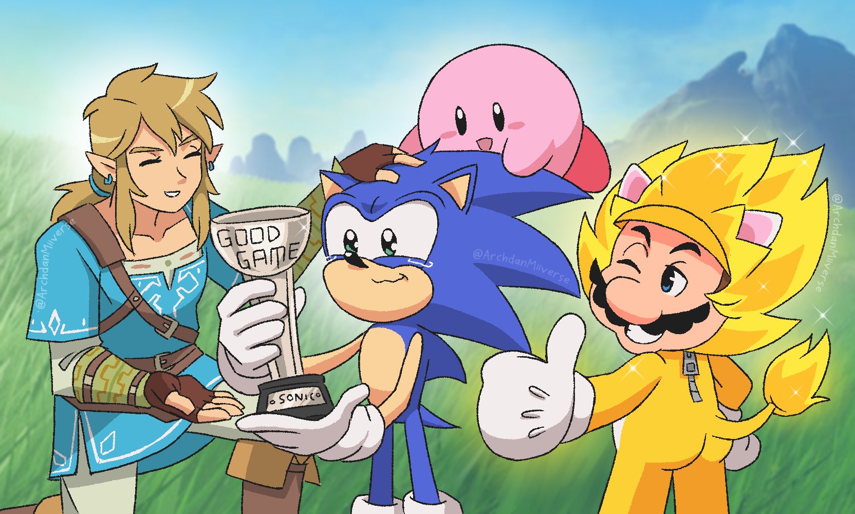 Link Vs Mario Vs Sonic