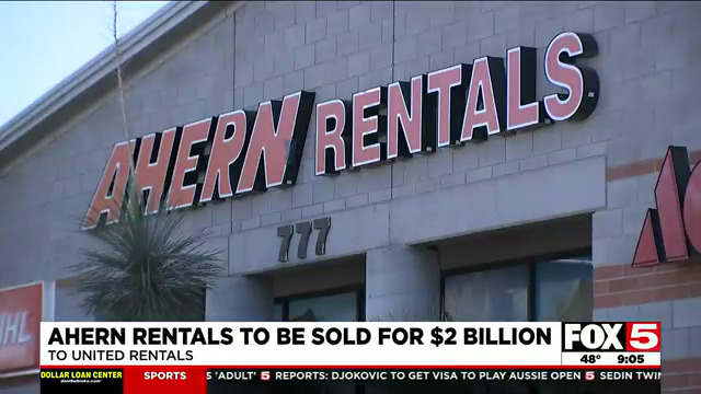 Las Vegas-based Ahern Rentals is set to be sold for $2 billion in cash ...