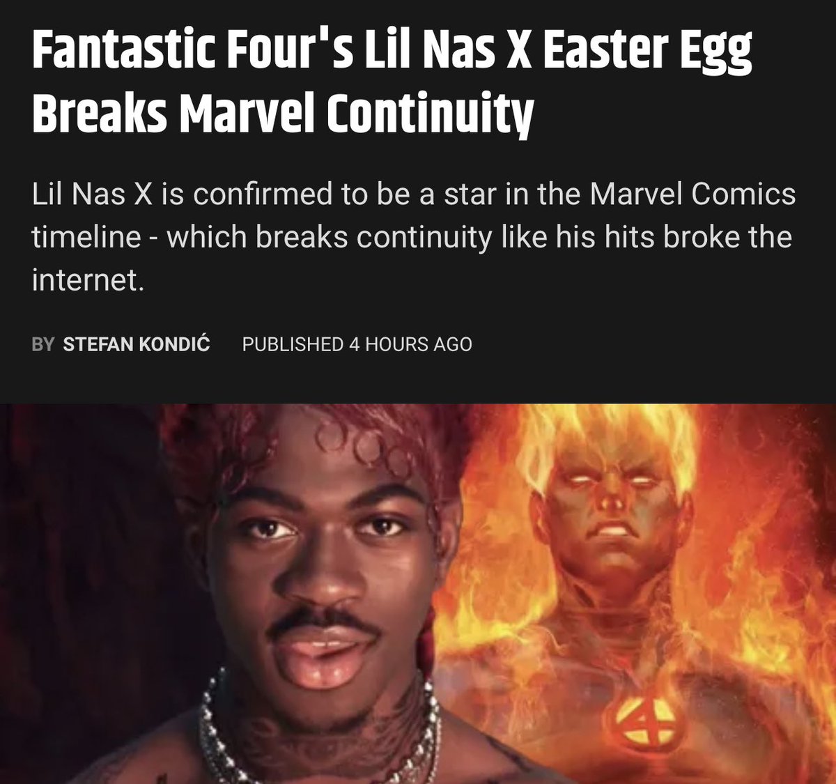 𝙈𝘼𝙅𝙊𝙍 on Twitter: "Lil Nas X’s “Old Town Road” was featured as an easter egg in a comic for ...
