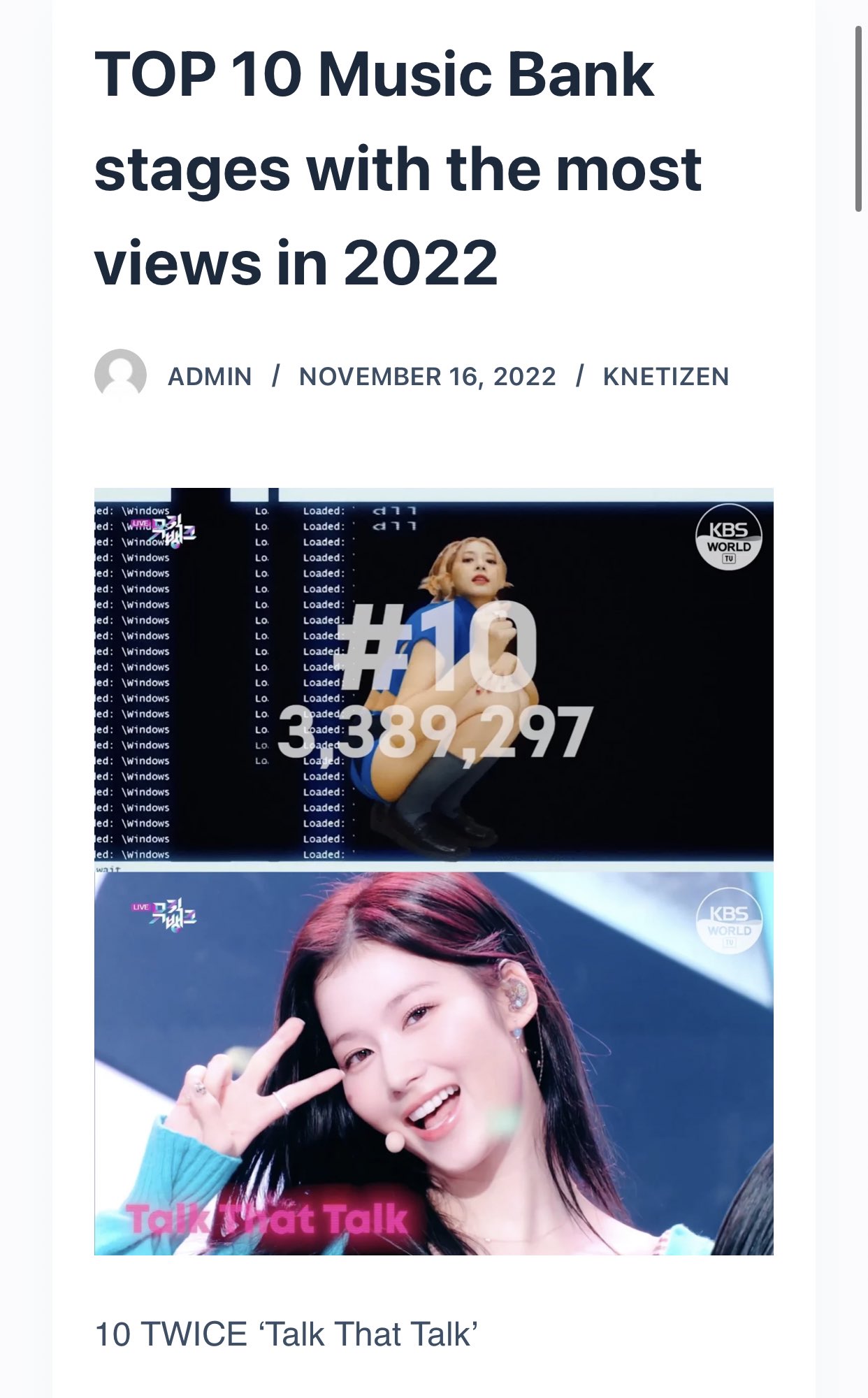 notpannchoa/notpannkpop/notnetizenbuzz on Twitter: "[ notpannkpop ] TOP 10 Music Bank stages ...