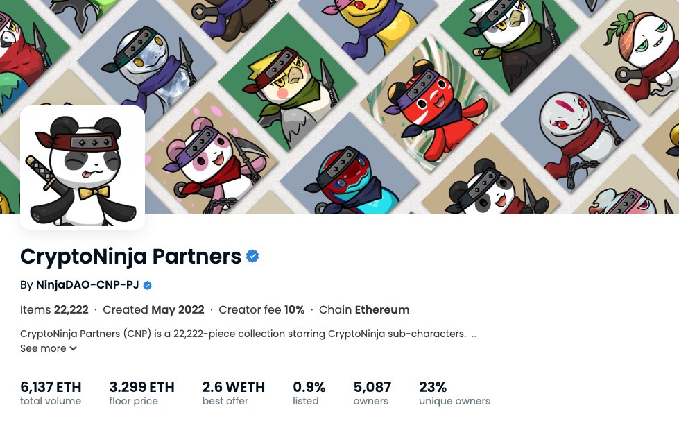 【Official】CNP en | CryptoNinja Partners on Twitter: "CryptoNinja Partners (CNP) is a 22,222 ...
