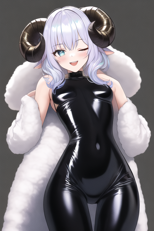 ヒツジ / HITSUJI（AIイラスト・エロラノベ） on Twitter: "【#AIで性癖を晒す】 ラテックス製のボディスーツ 肩だしメイド服 着崩れ和服 ゴシックマイクロビキニ 呪文は ...