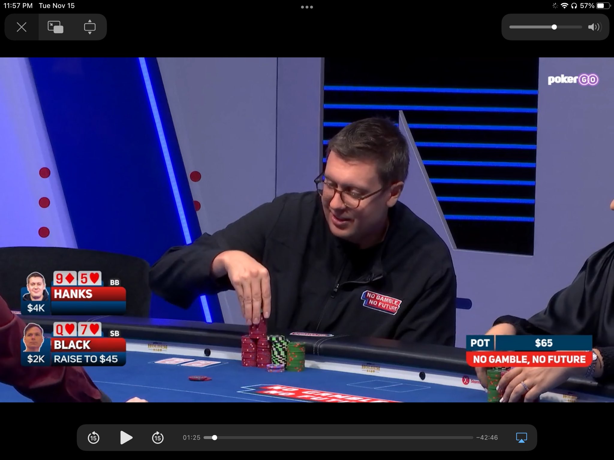 Jeff Platt on Twitter: "Really nice bluff by @BuffaloHanks vs @michaelianblack here https://t.co ...