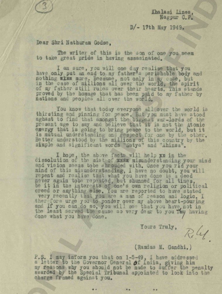 Nathuram Godse Letter