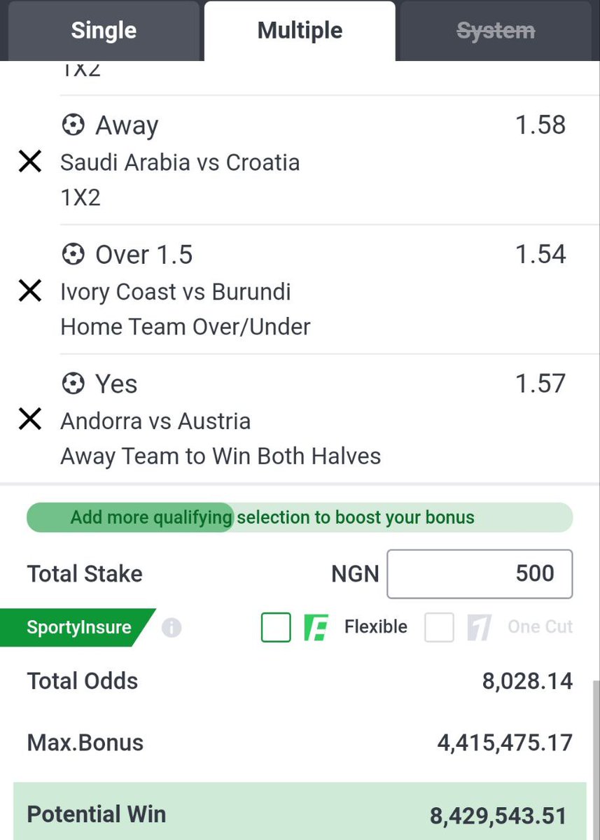 PlayMaker_Tips on Twitter: "RT @BigMan_Xander: Sportybet users.💥 Rollover Day 5 300 odds won ...