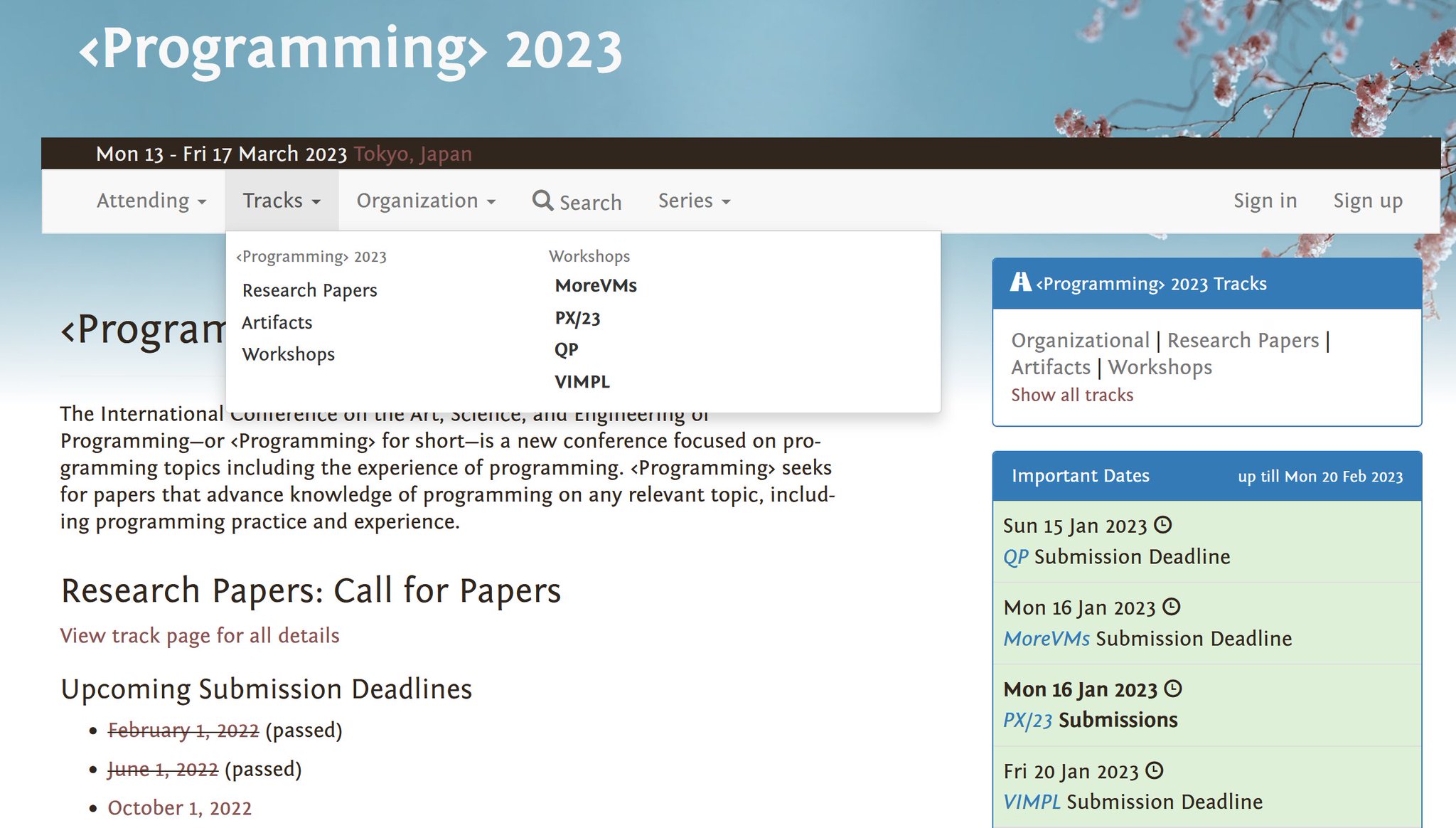 ‹Programming› 2023 on Twitter: "We are happy to announce the #workshops co-located with #prog23 ...