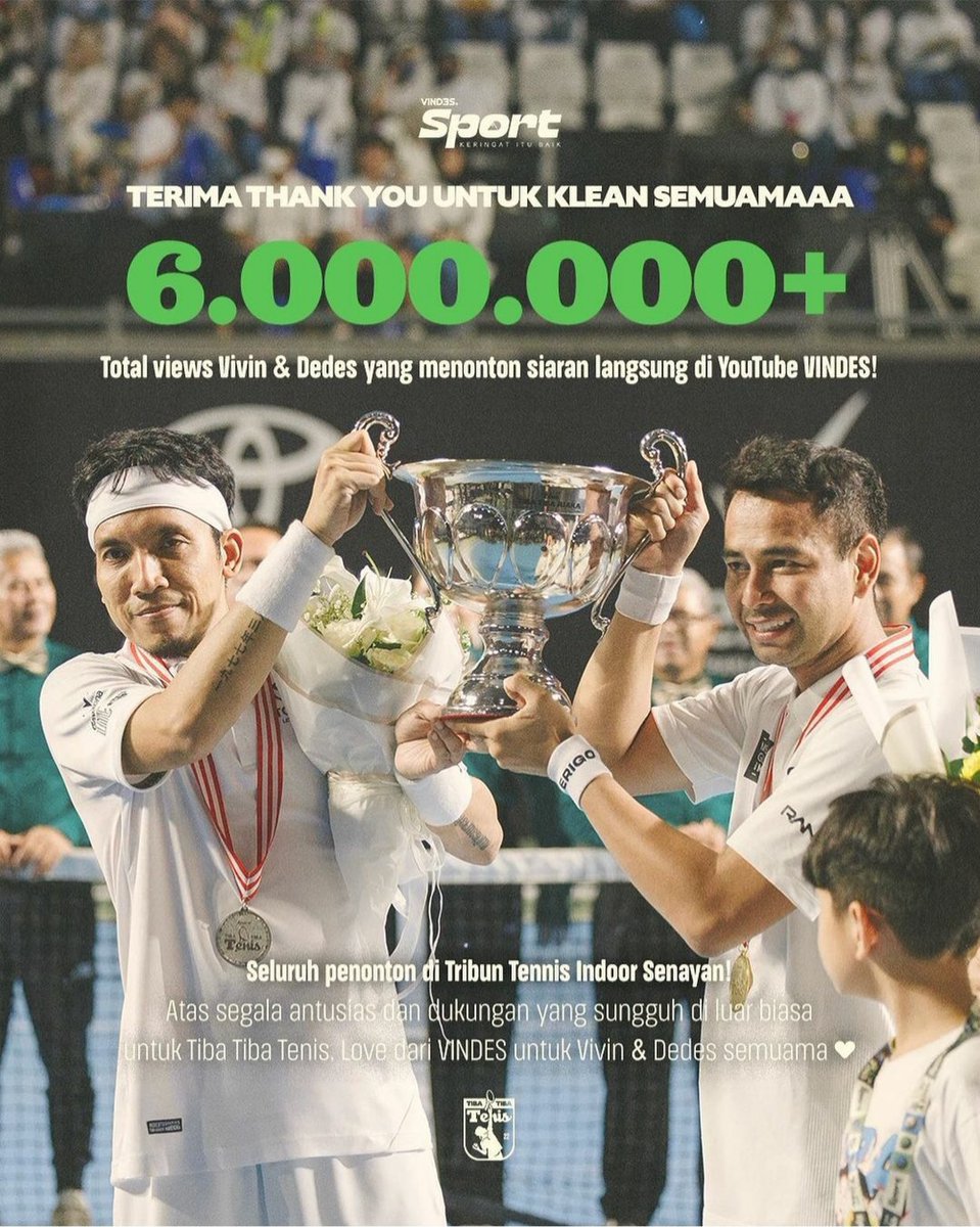 Acara Tiba Tiba Tennis ini sukses curi perhatian netizen, jutaan orang ...