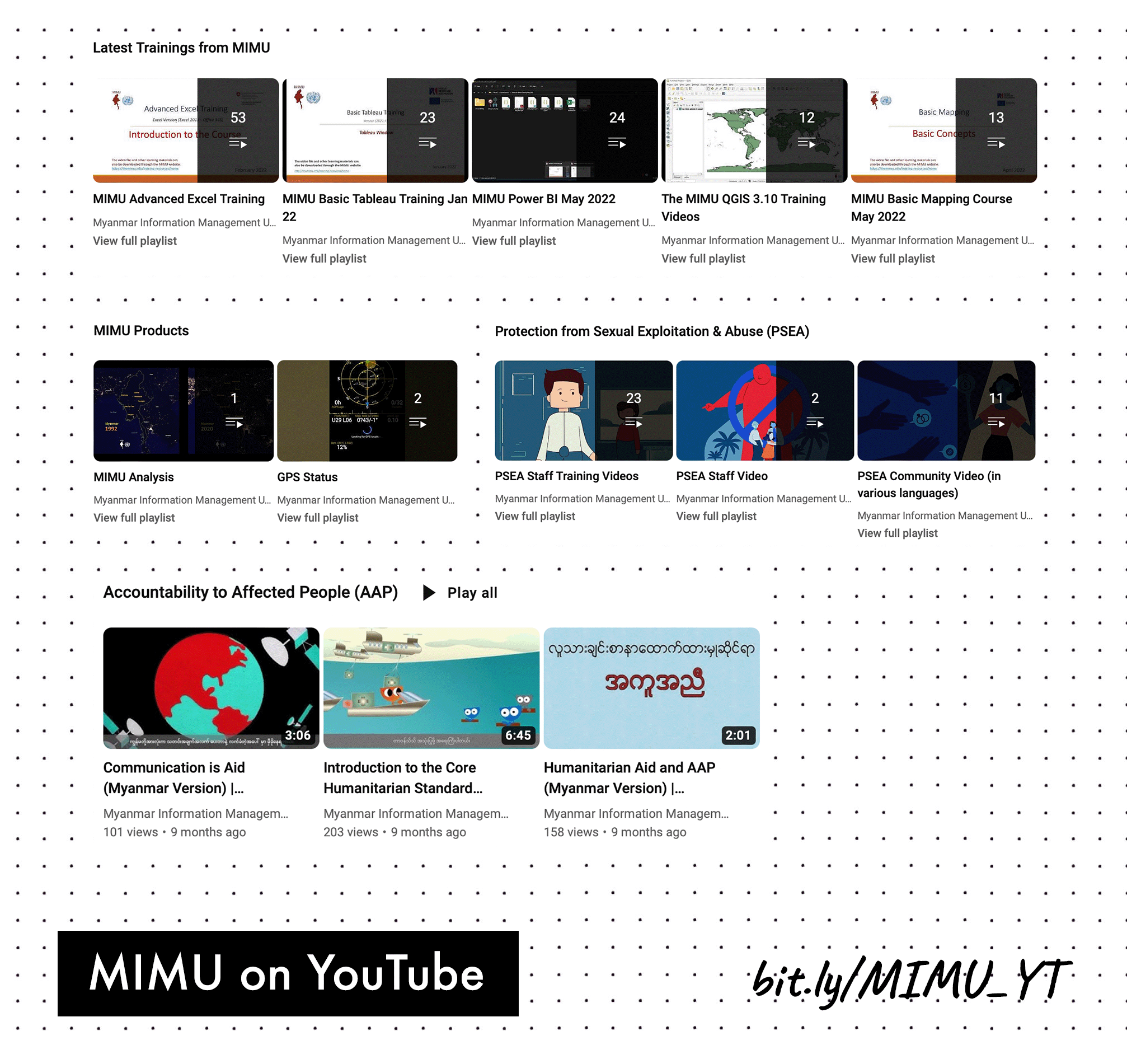 MIMU on Twitter: "Be sure to subscribe to MIMU's YouTube channel as it is hosting highly ...