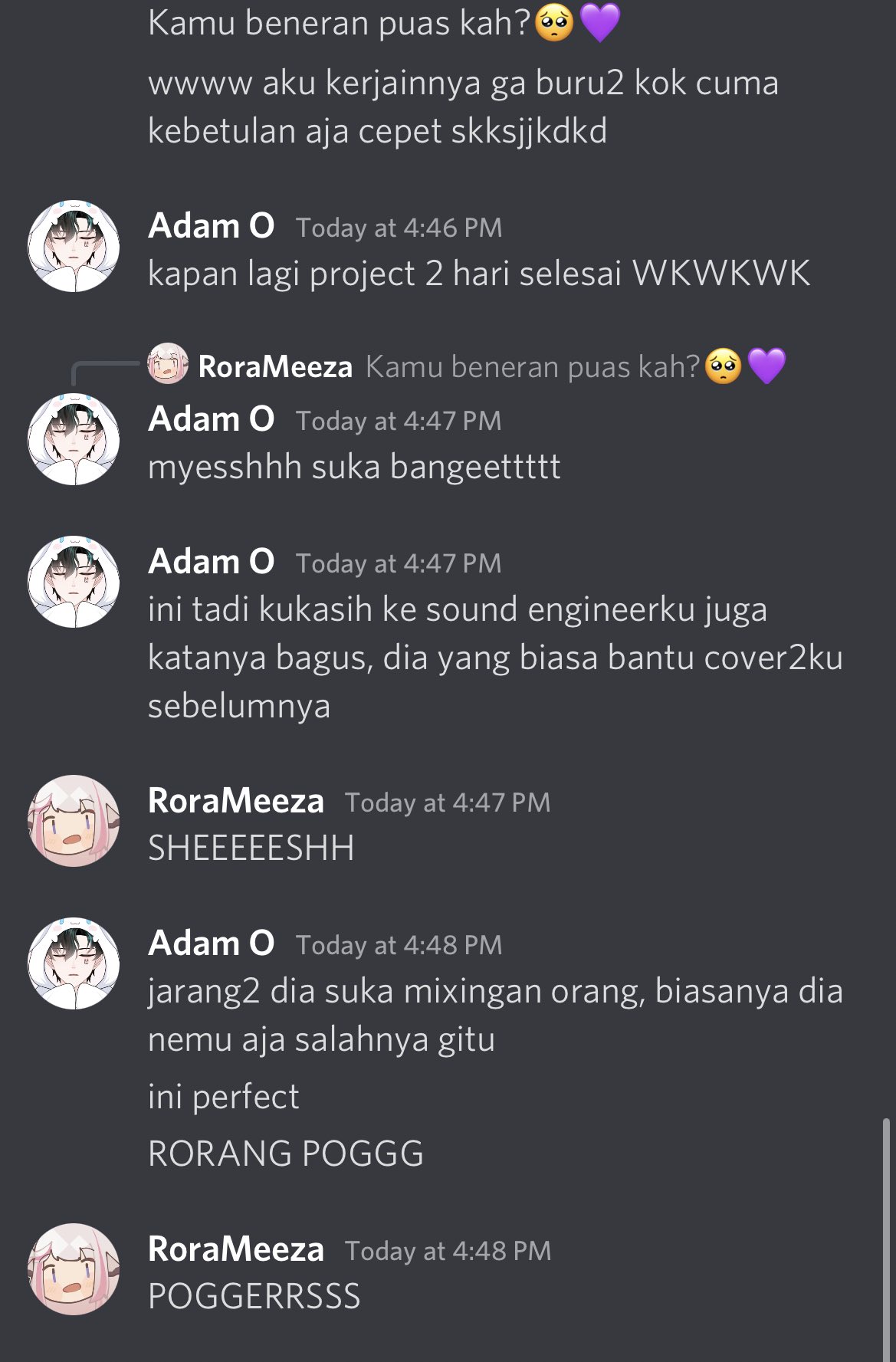 RORA | ALTERLY | MIXING COMMIS 3/3 on Twitter: "THANKYOUUU UDAH COMMIS KE RORAAAAAANG😭😭😭💞💜💗 ...