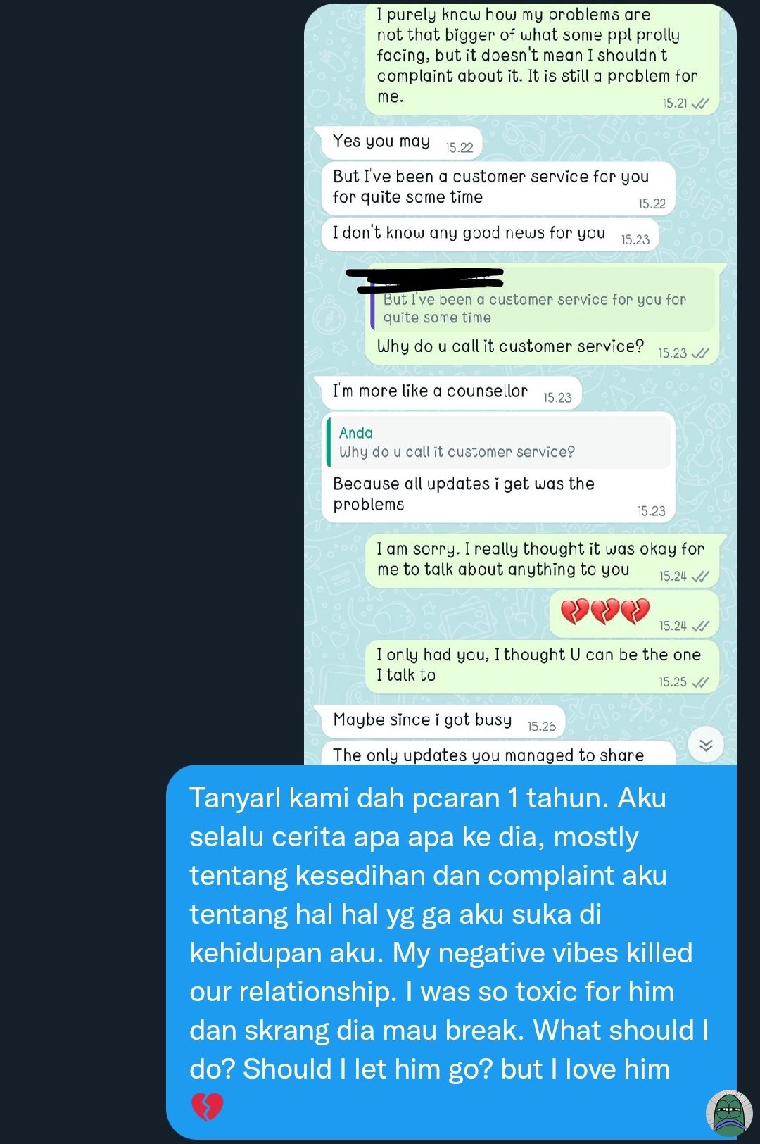 OPEN DM ㅡ Tanyarl 💚 on Twitter: "Tanyarl mohon pencerahannya biar aku ...