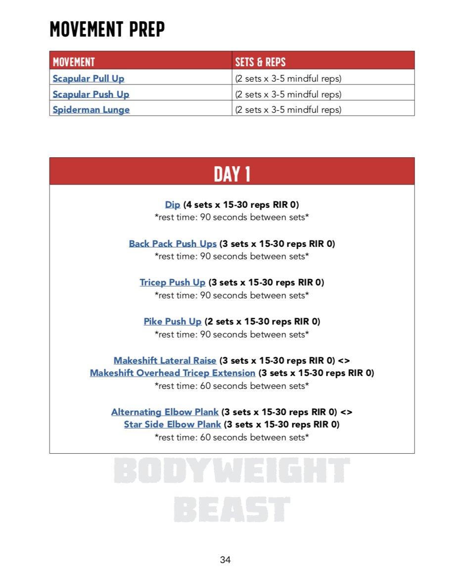 JACK BLY on Twitter: "Here's my Bodyweight Beast training program you can have for free: https ...