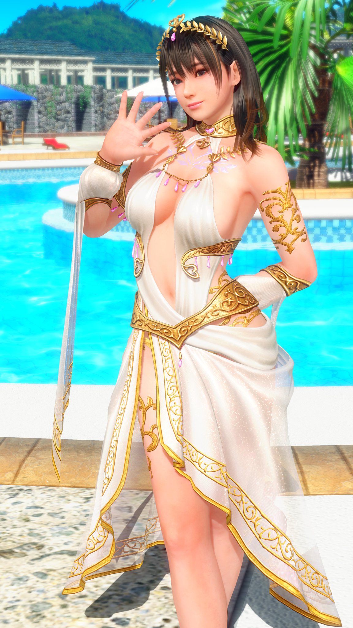 SIGNAL@DOAXVV on Twitter: "闇鍋ガチャに手こずりましたが、リメイクコインで交換して何とかななみちゃんの水着をゲットできました… ということで着崩れ比較。 いやぁ ...