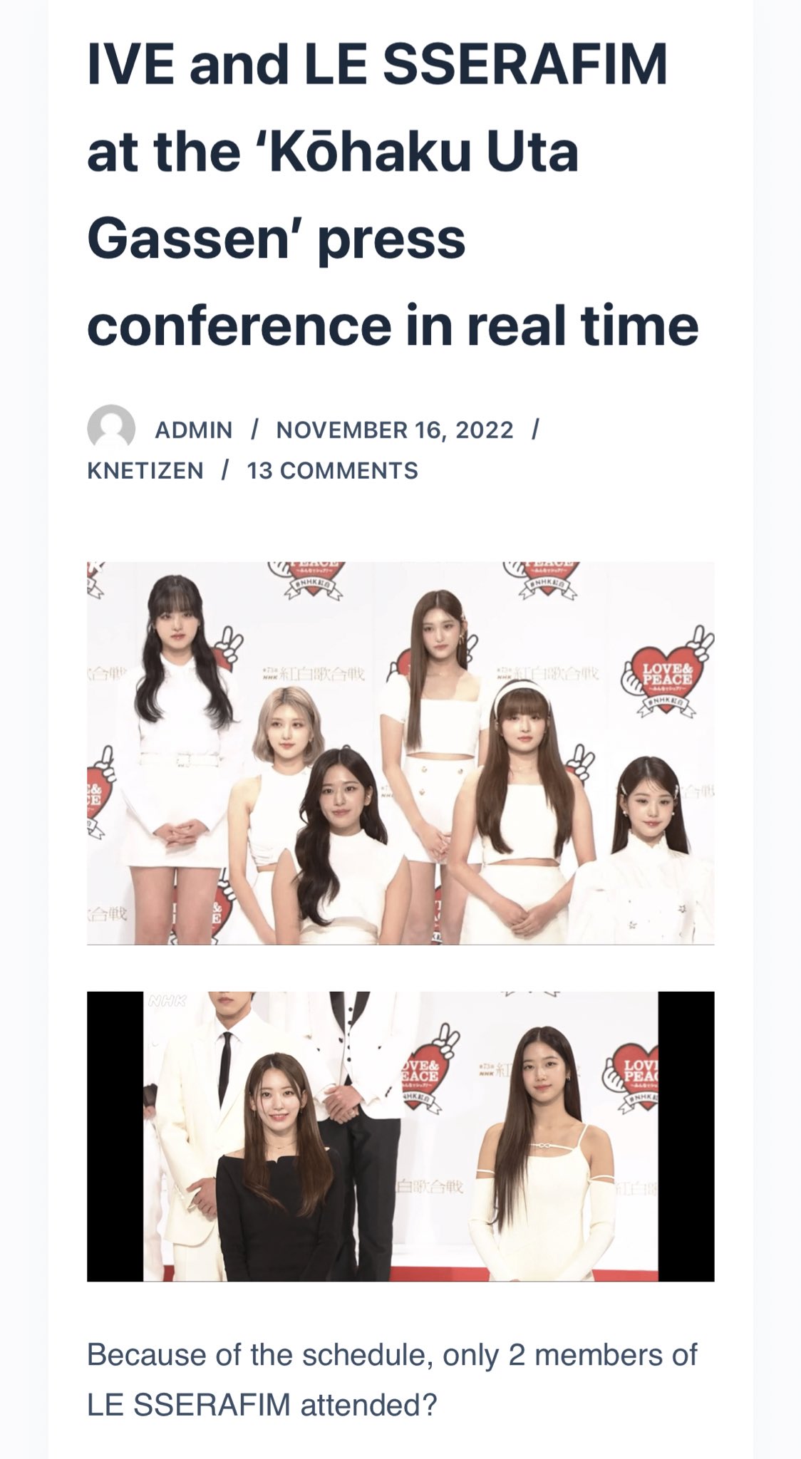 notpannchoa/notpannkpop/notnetizenbuzz on Twitter: "[ notpannkpop ] IVE and LE SSERAFIM at the ...