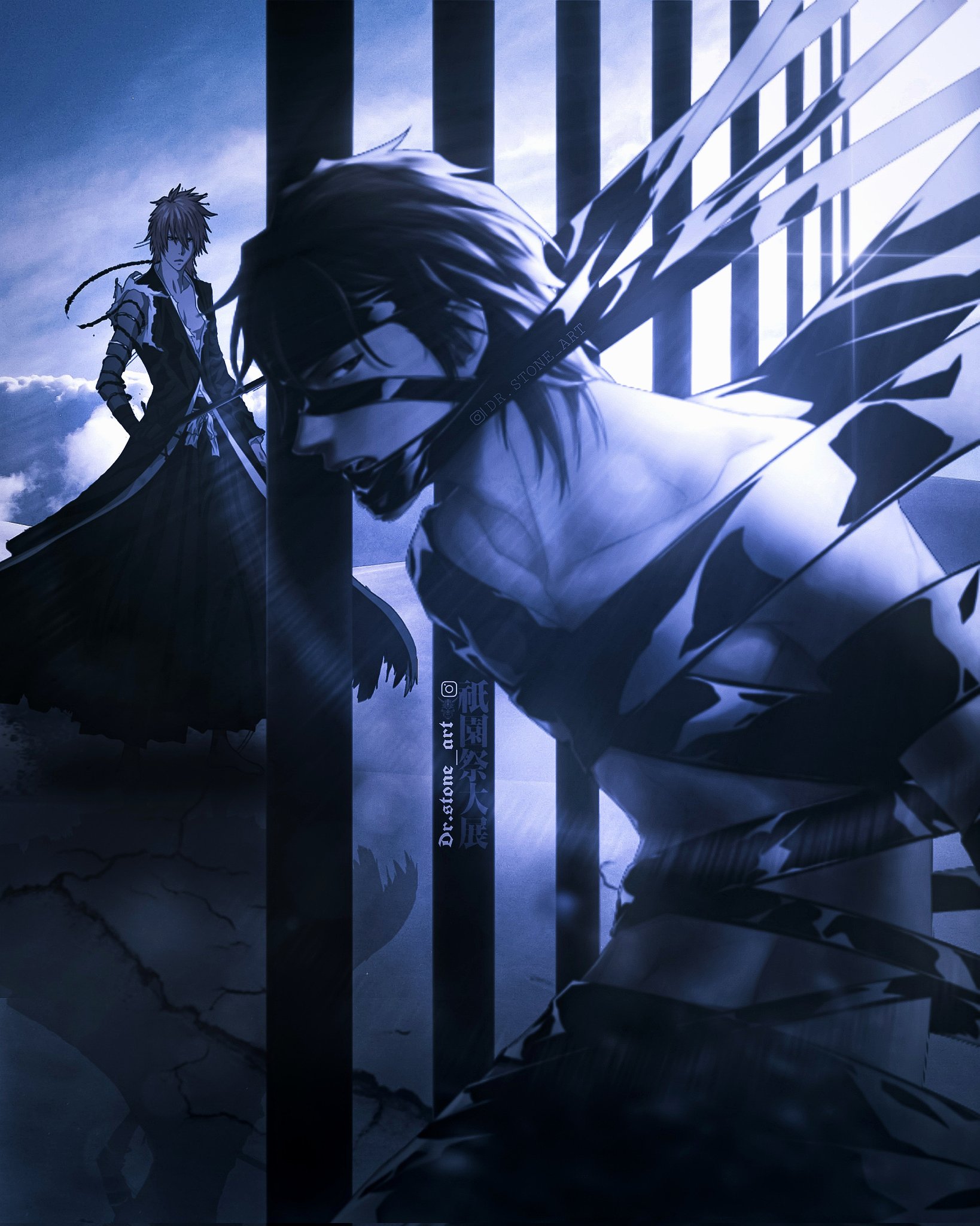 Dr.stone_art on Twitter: "Aizen sosuke wallpaper Designed By me : [ @Drstoneart1 ] Follow me on ...
