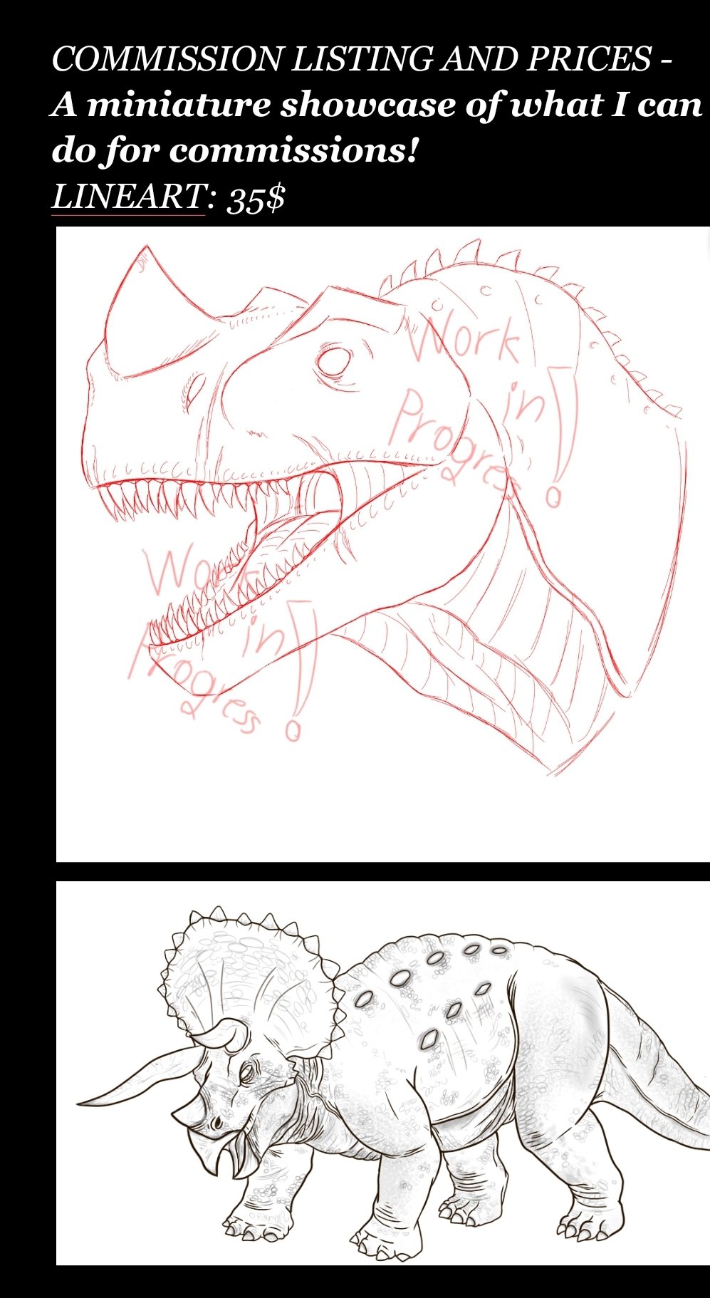 JurassicJuan (COMMISSIONS OPEN) on Twitter: "Laying out commissions again, this time without the ...