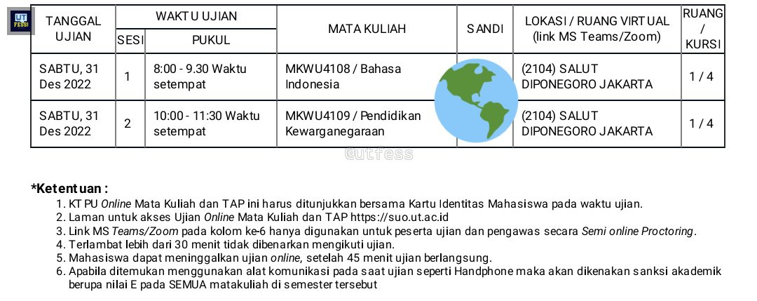 Use UT! for Menfess - /cancel for delete on Twitter: "mau tanya ut! ini kita tinggal duduk manis ...