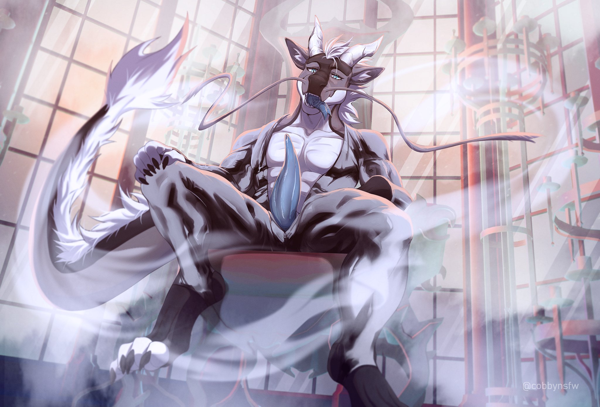 Siepnir on Twitter: "Kneel before the dragon~ Art by: @CobbyNsfw 💙 https://t.co/6KoGT1jAyF ...