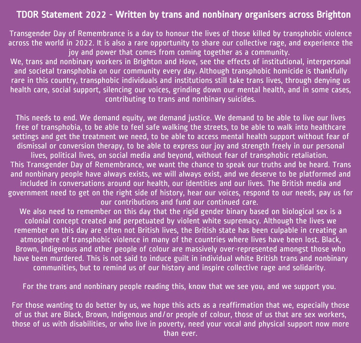 Trans Actual On Twitter Rt Navigatebton Tdor Trans Day Of