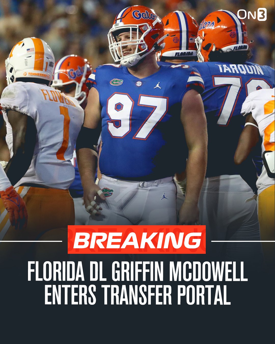On3 on Twitter: "Florida defensive lineman Griffin McDowell has officially entered the NCAA ...