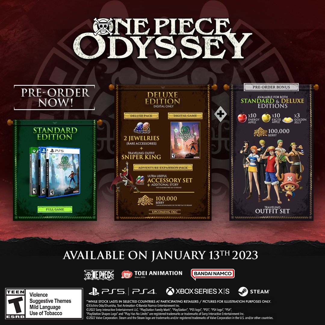 Bandai Namco US on Twitter: "#ONEPIECEODYSSEY sails onto PS4|5, Xbox ...