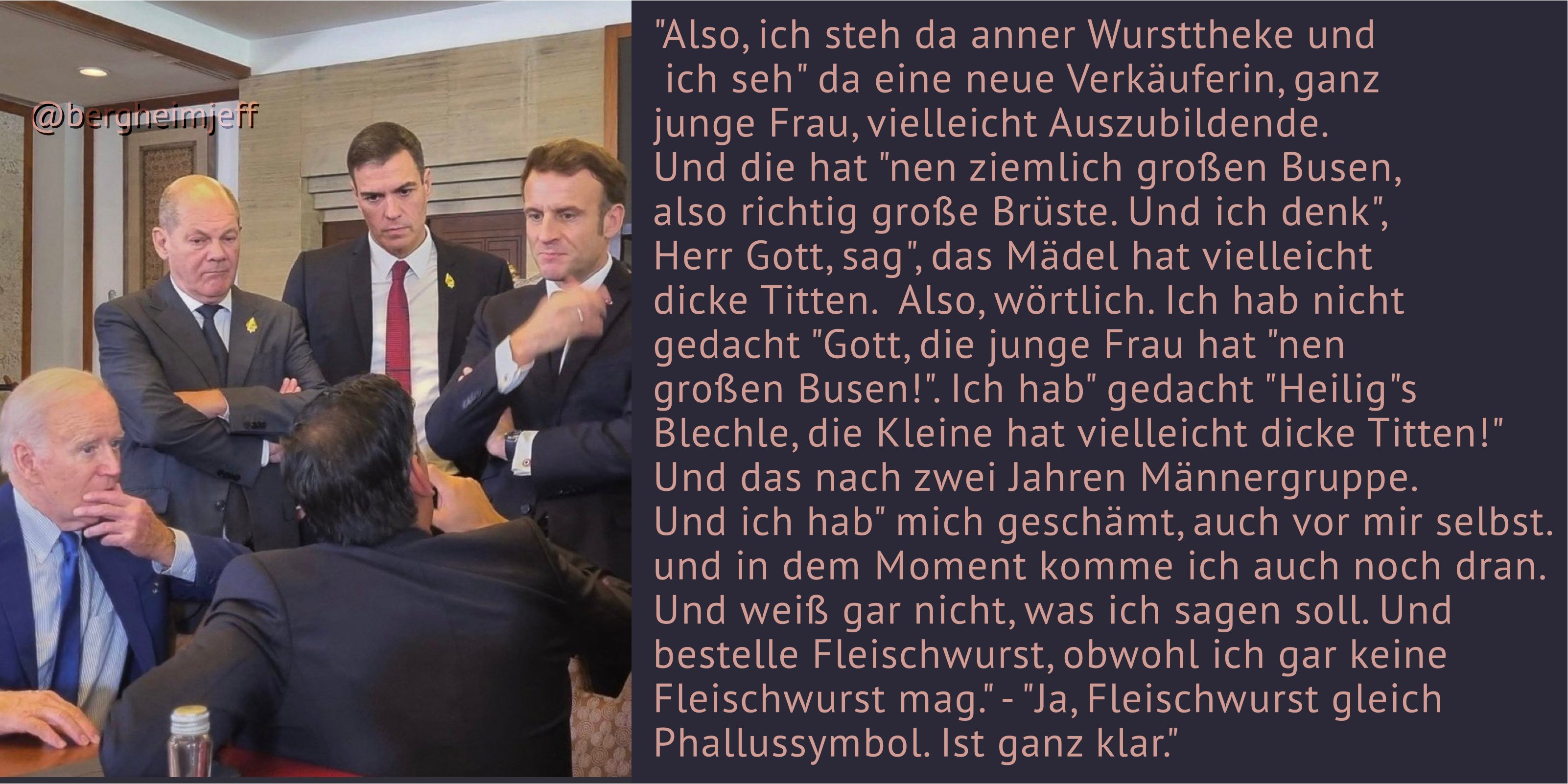 Jeff Bergheim on Twitter: ""Also, ich steh da anner Wursttheke und ich seh" da eine neue ...