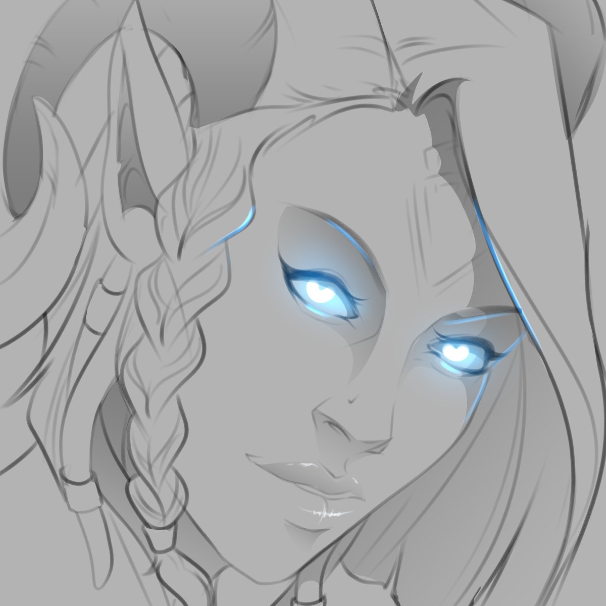 Mischi ⚔ Creating Contested Canvas On Twitter Draenei Sketch For An