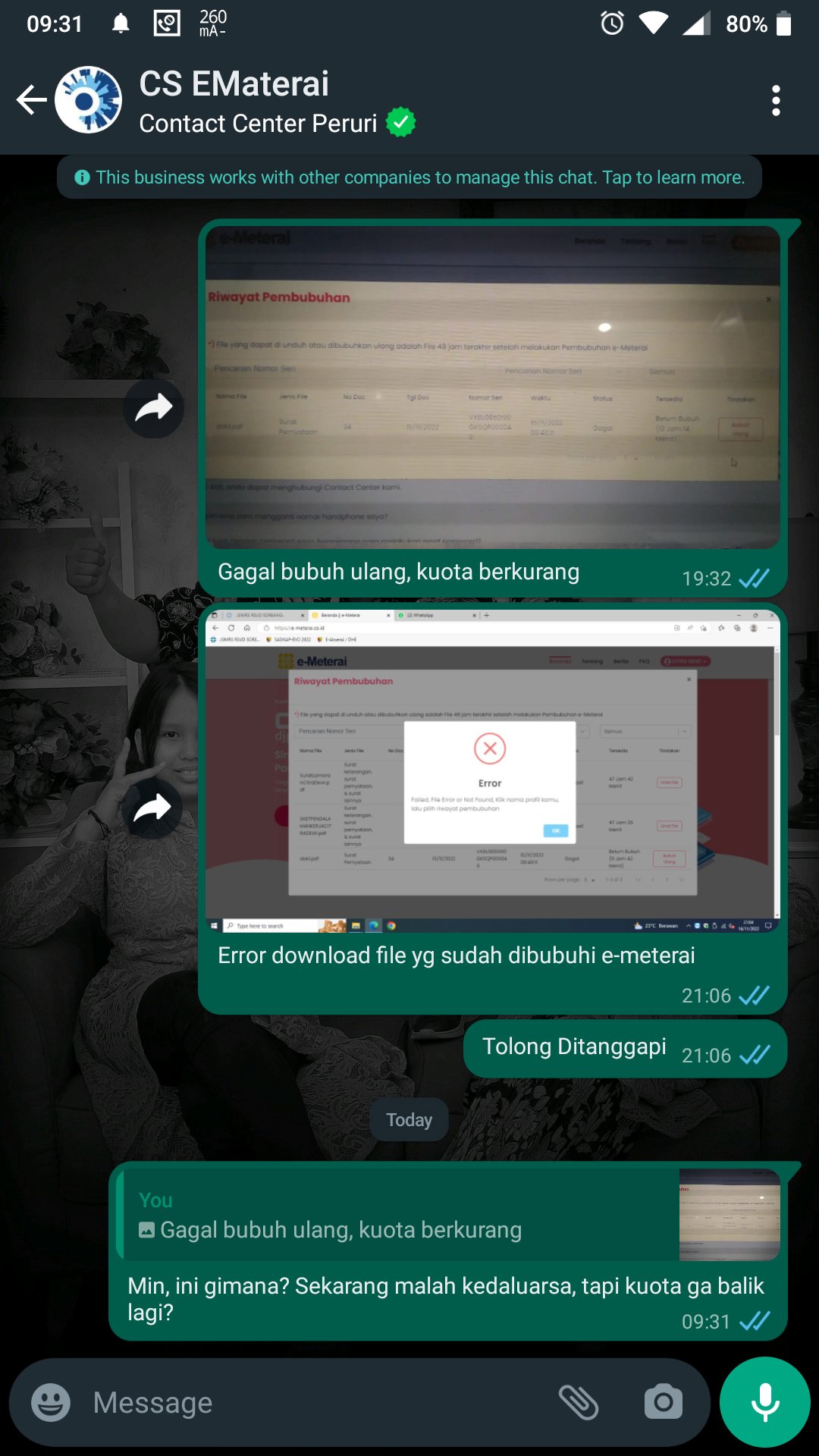 Ismi Herlina on Twitter: "Solusinya gmn ini @peruri_id ?kuota Emeterai ilang semua, padahal ...