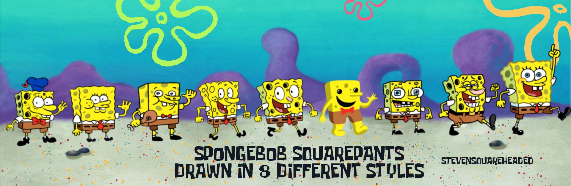 StevenSquareHeaded on Twitter: "I finally finished the drawing! Here's SpongeBob SquarePants ...