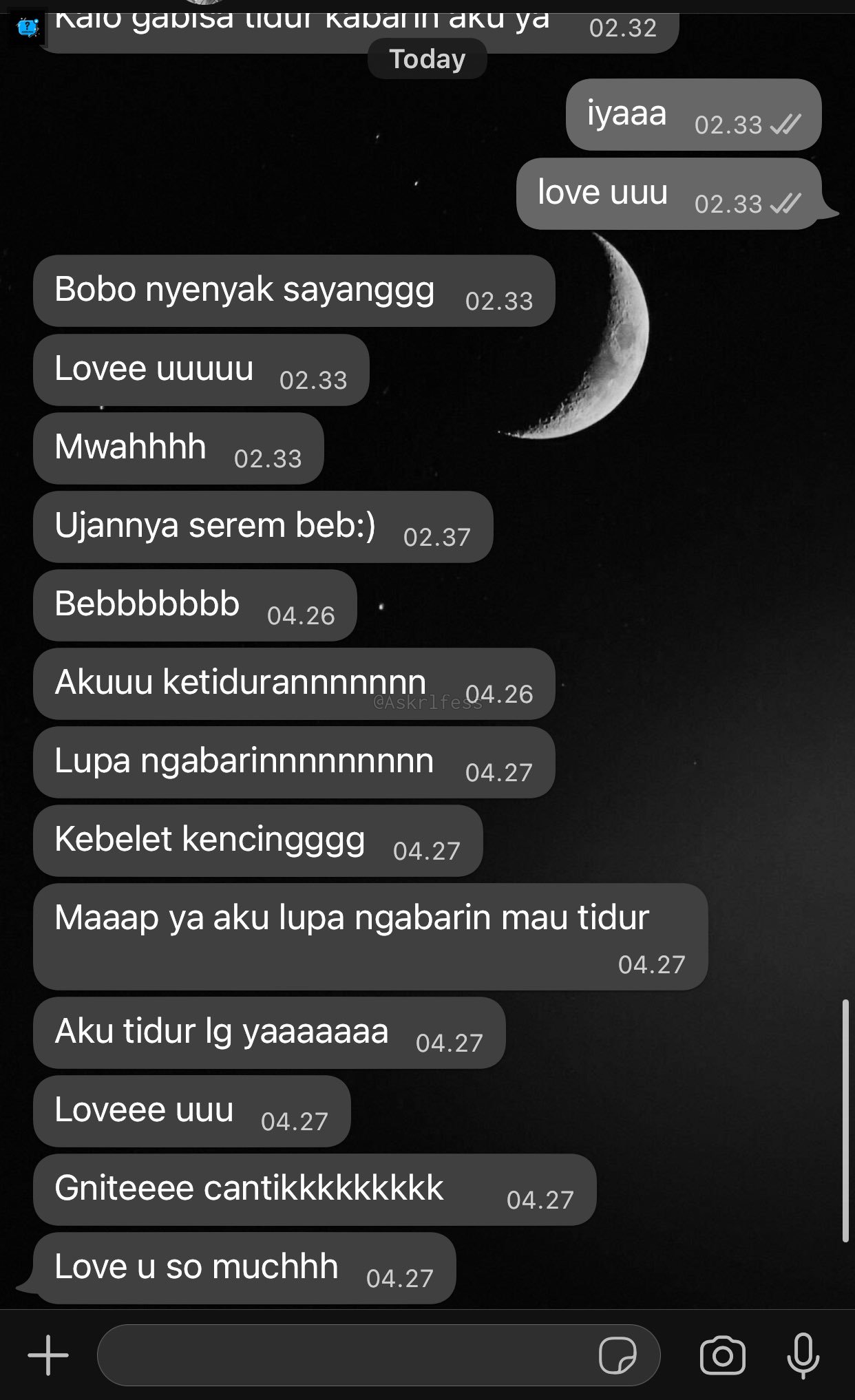 Askrlfess on Twitter: "[askrl] gaperna maksa doi buat selalu ngabarin ...