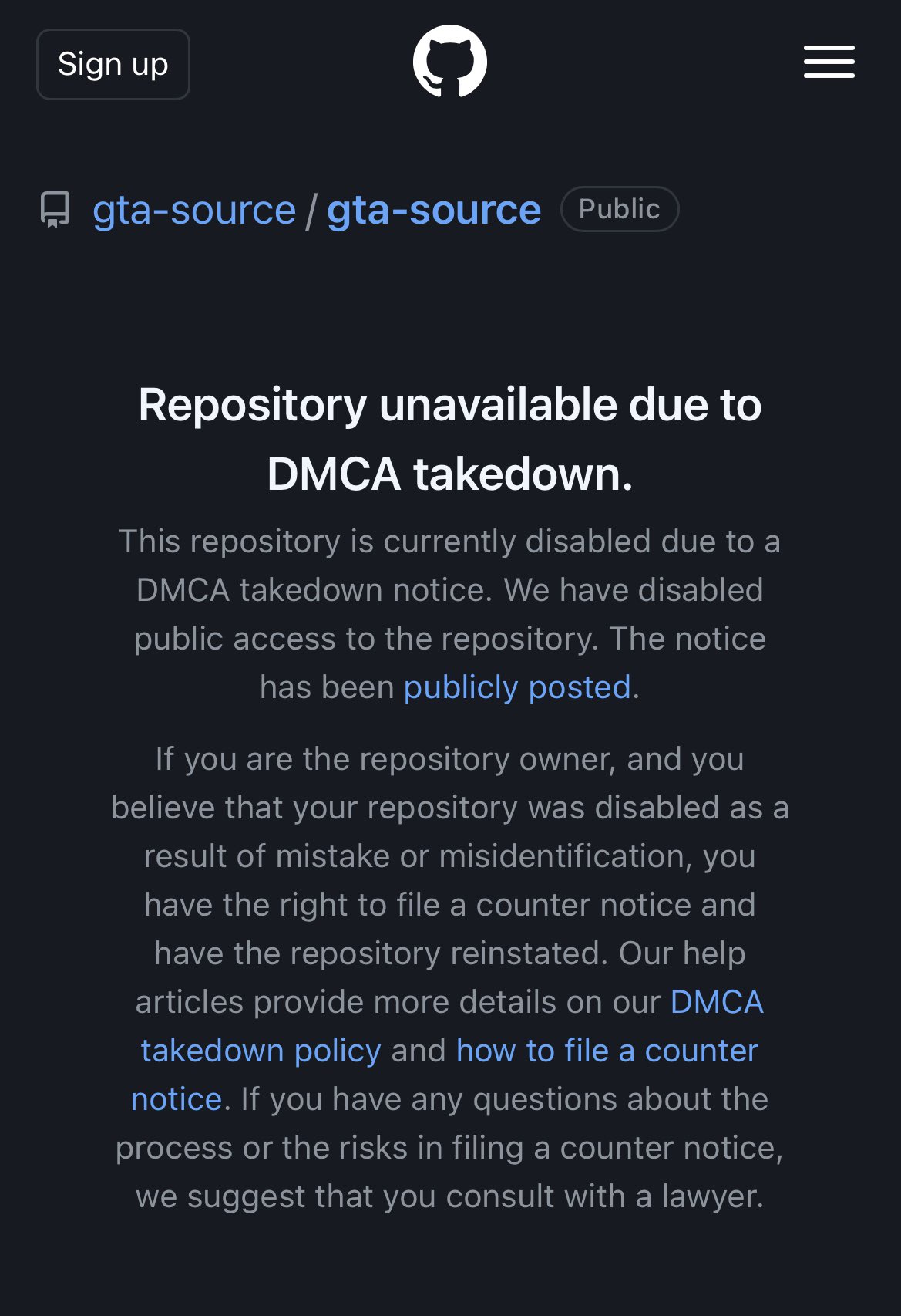 Mors Mutual Insurance on Twitter: "Looks like it was real! The GitHub files have been taken down ...