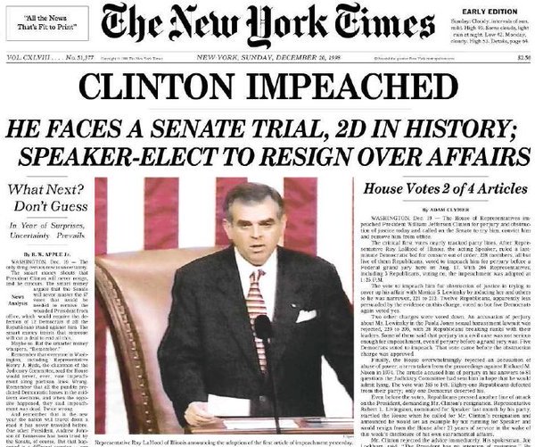 Today In History on Twitter: "19 Nov 1998: The Republican-controlled ...