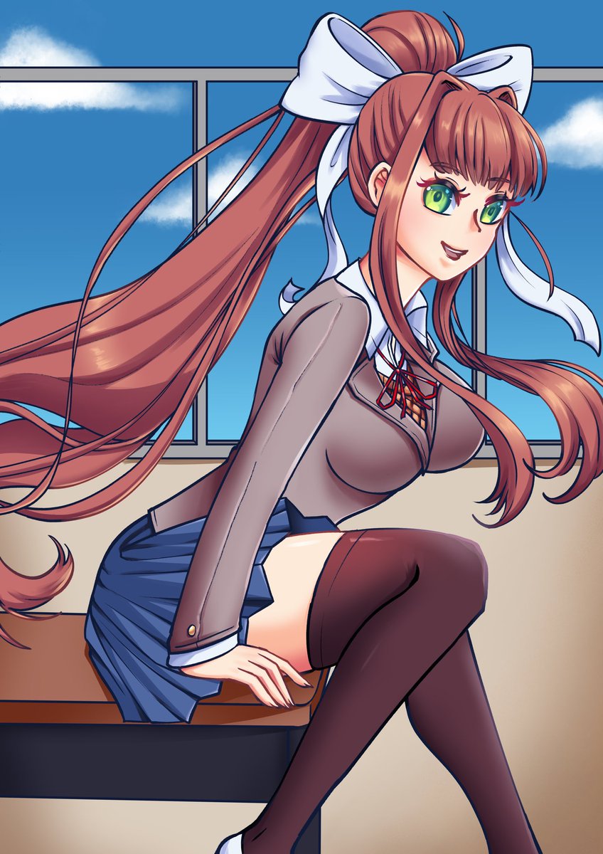 🌻nikka🌻 Fiore Reyes @ life catchup on Twitter: "Just Monika. 💖 #Monika #DDLC # ...