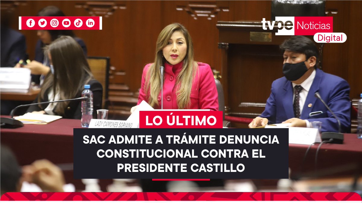 Tvperú Noticias On Twitter 🚨 LoÚltimo Con 13 Votos A Favor Y 8 En