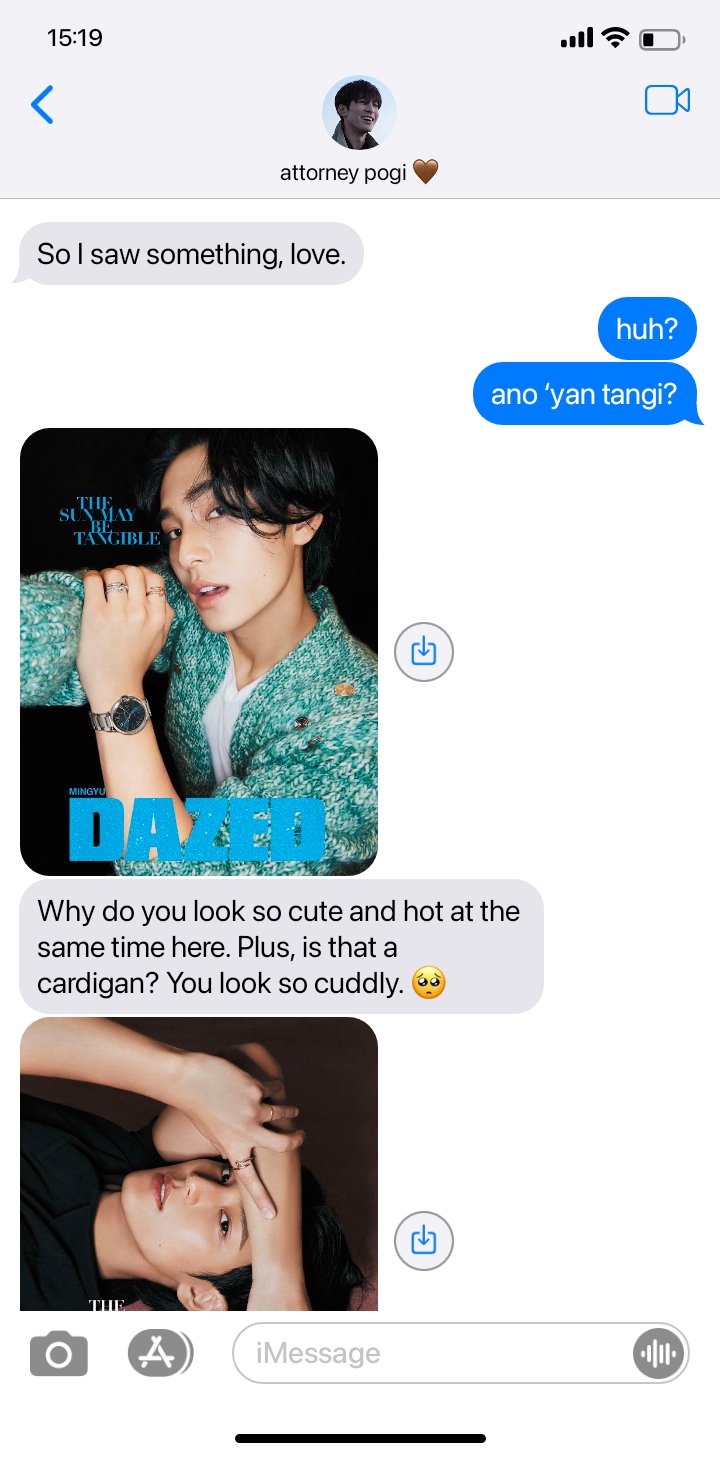 ً on Twitter: "dazed, a minwon few tweets au | becac attorney pogi and actor mingyu part 5 https ...