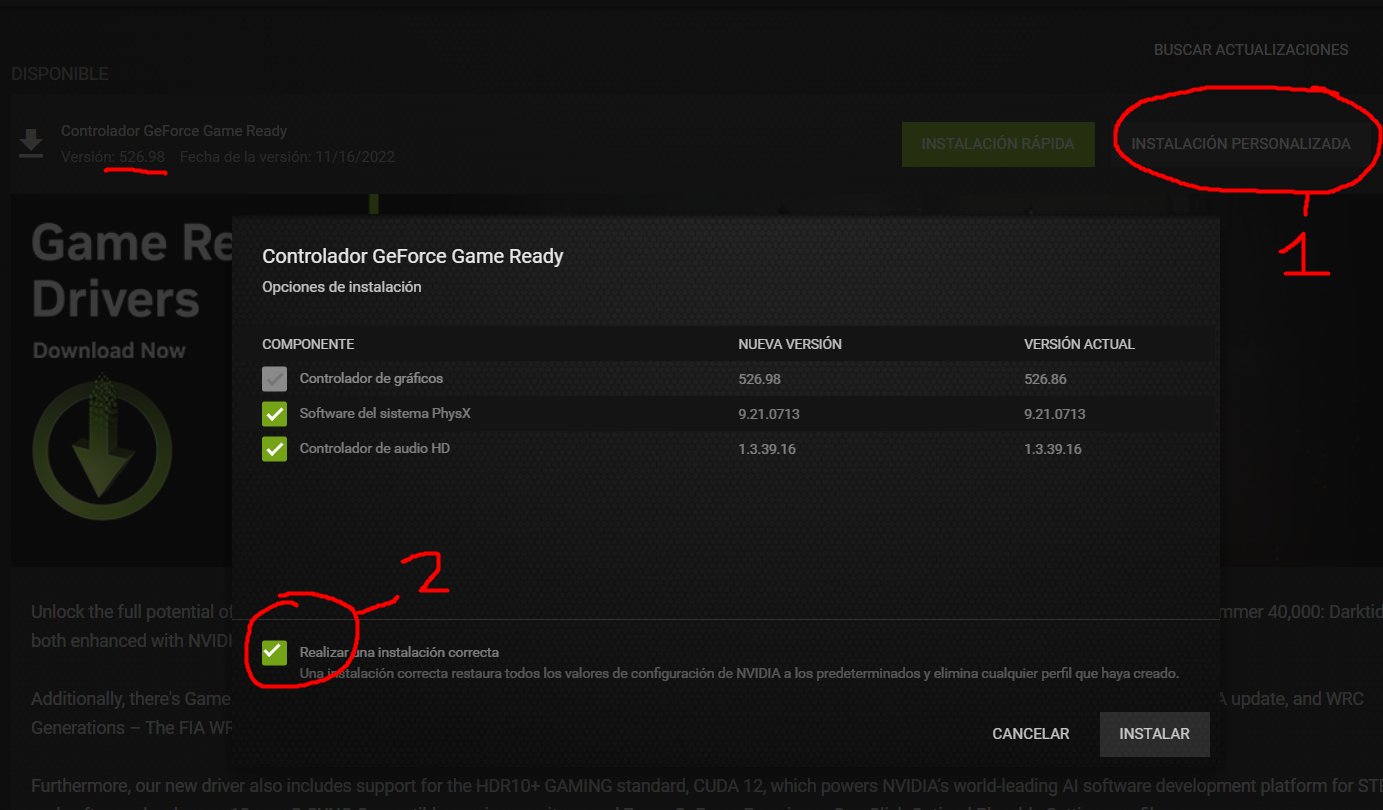 [ Vince ] on Twitter: "Nuevos Drivers #NVIDIA 526.98 Resuelve: - Alta carga de GPU. - Mejora ...