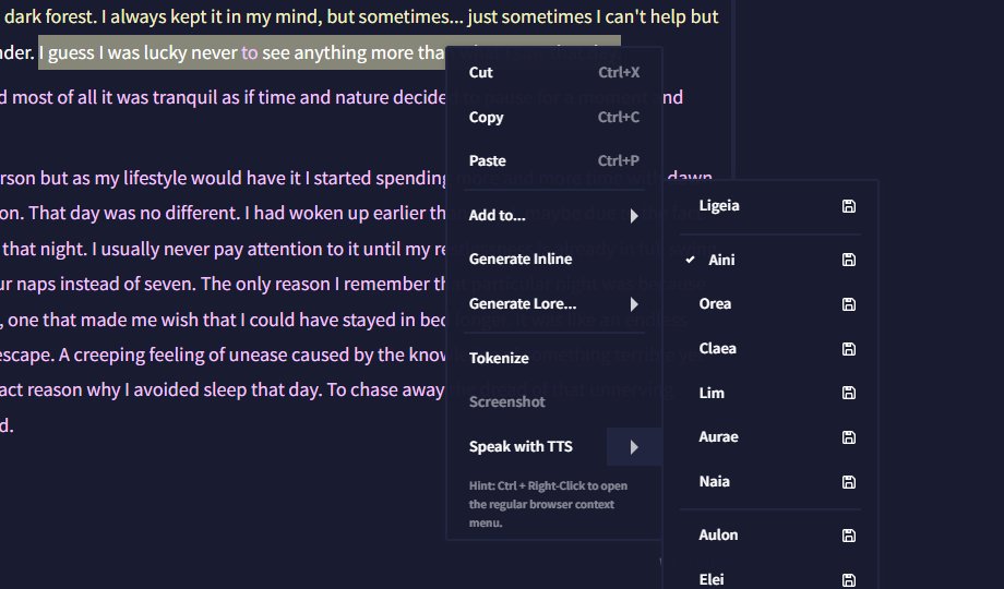 NovelAI on Twitter: "Minor UI Update: Added a "Speak with TTS" button to the Editor V2 toolbox ...