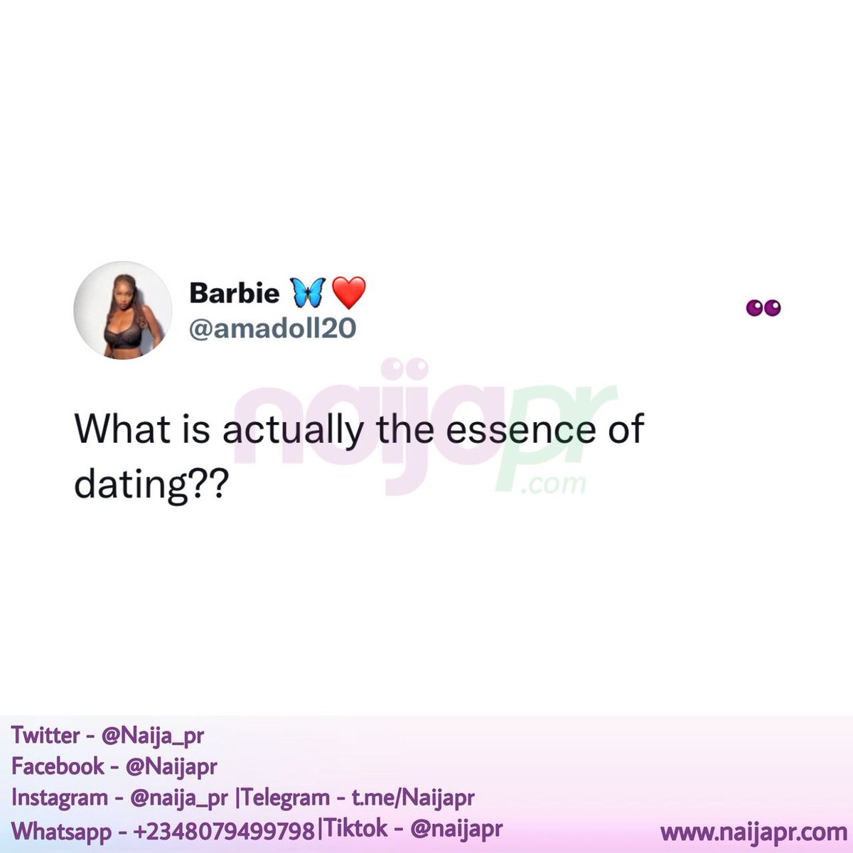 Naija On Twitter Why Do We Date
