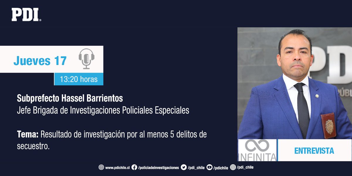 Pdi Chile On Twitter 🎙️ Entrevista Subprefecto Hassel Barrientos