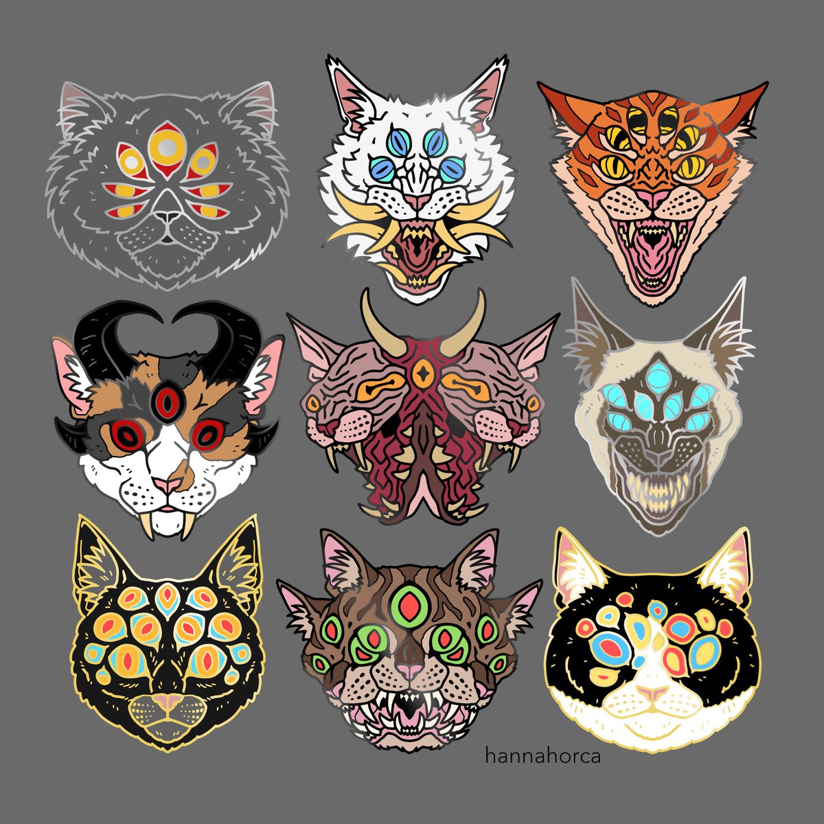 「Cat mutations 」|Hannah Comstockのイラスト