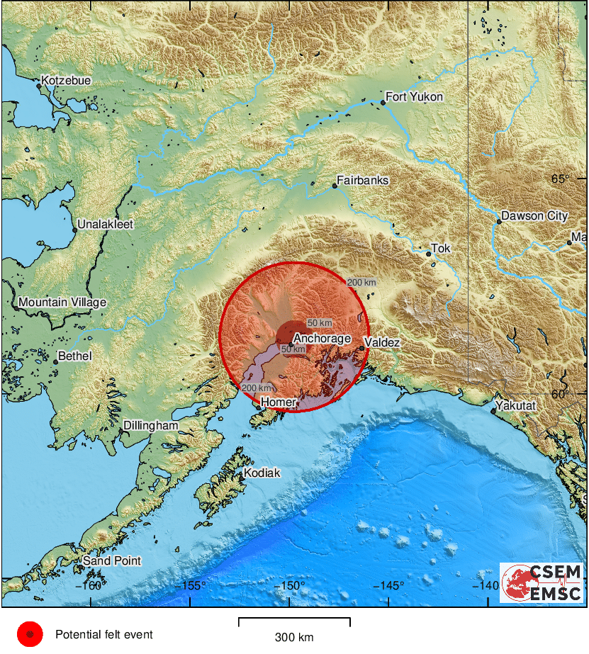 Prince William Sound Earthquake Epicenter