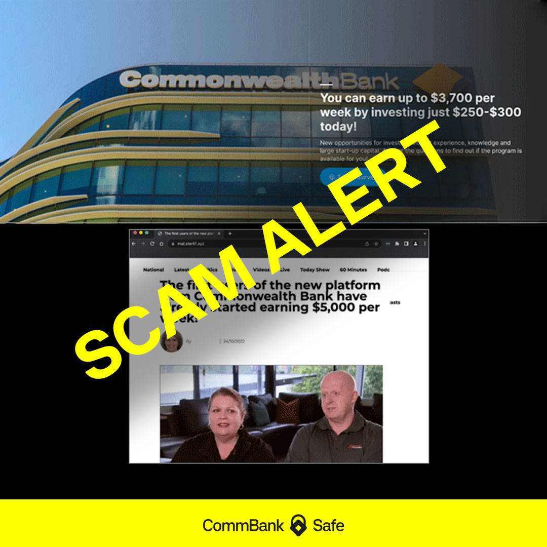 SCAM ALERT! Scammers are using fake CommBank ads and articles to lure ...