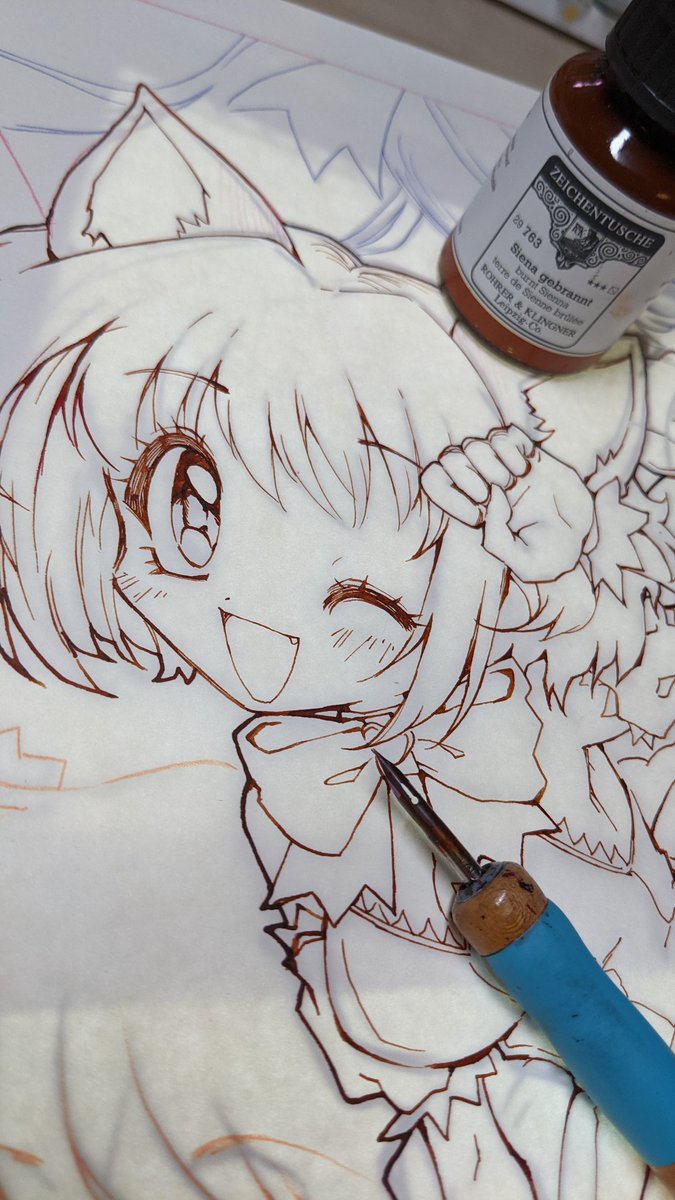 「Inking complete 🍓 」|Ocean ☆のイラスト