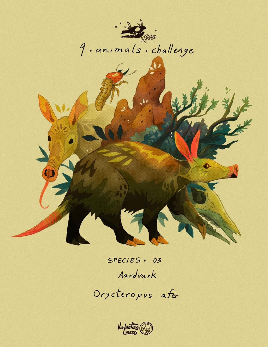 Minovsky on Twitter: "RT @valentino_lasso: Species•03 •Aardvark 🌿 9•animals challenge"