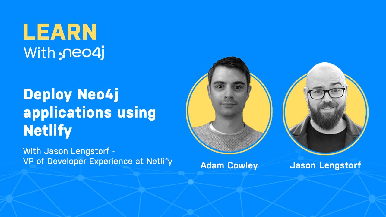Neo4j on Twitter: "🎉 Tune in for a special Learn with #neo4j live stream: @adamcowley and ...