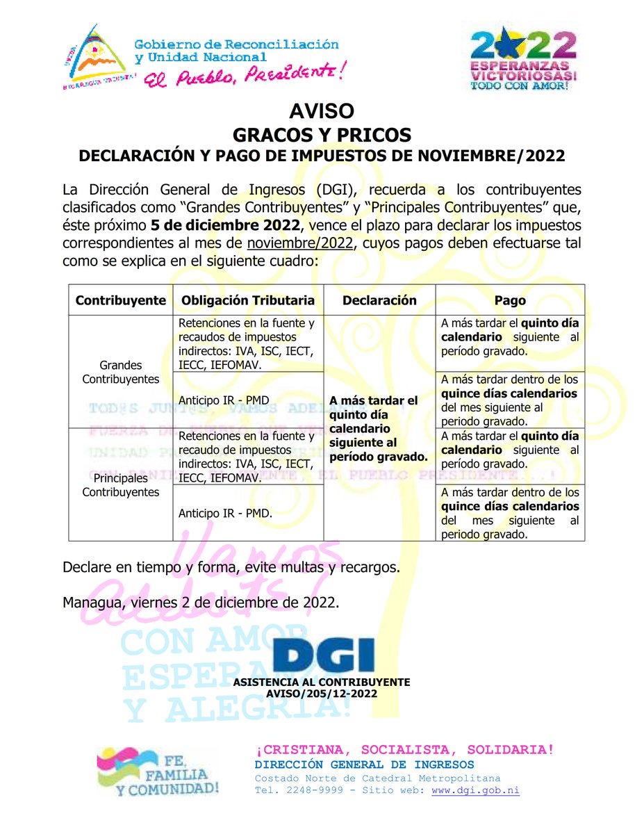 DGI Nicaragua on Twitter: DGI Nicaragua on Twitter: